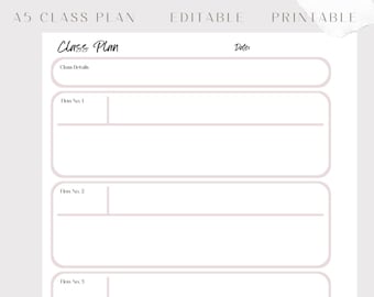 Pilates Class Planner Template | Pilates Instructor | Reformer Pilates ...