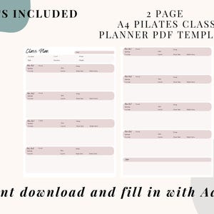 Pilates Class Planner Template | Pilates Instructor | Reformer Pilates ...