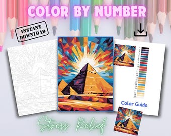 Color-by-number Buck Digital Download | Relaxing DIY Art Activity ...