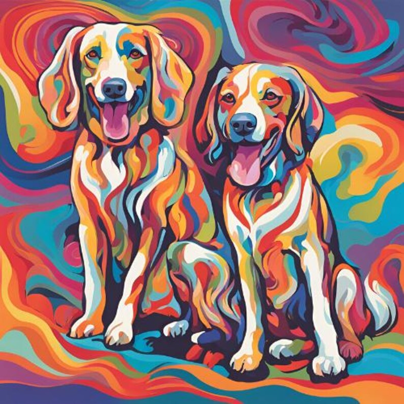 Color-by-number Dogs Digital Download | Relaxing DIY Art Activity ...