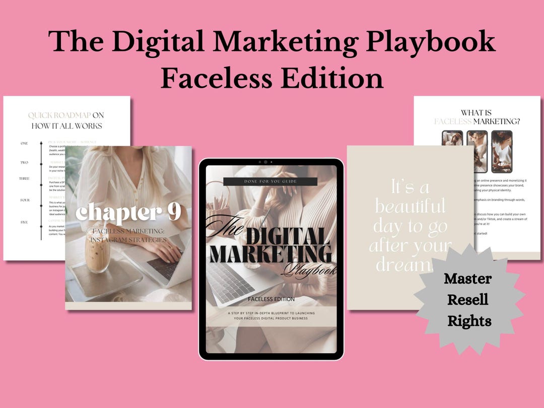 The Digital Marketing Playbook: Faceless Edition, Done for You, Master ...
