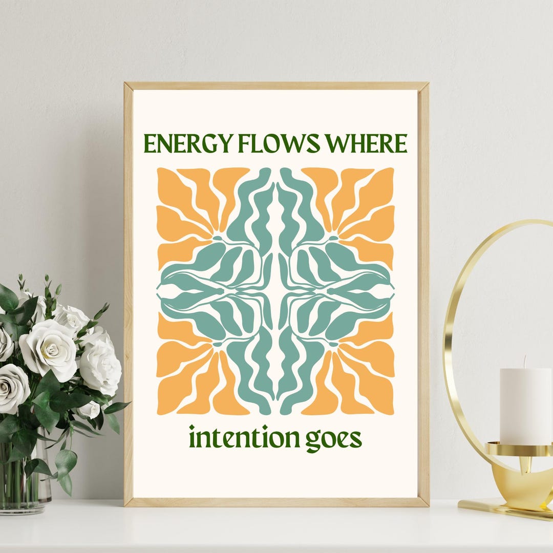 Energy Flows Where Intention Goes Digital Poster, Printable, Wall Art ...