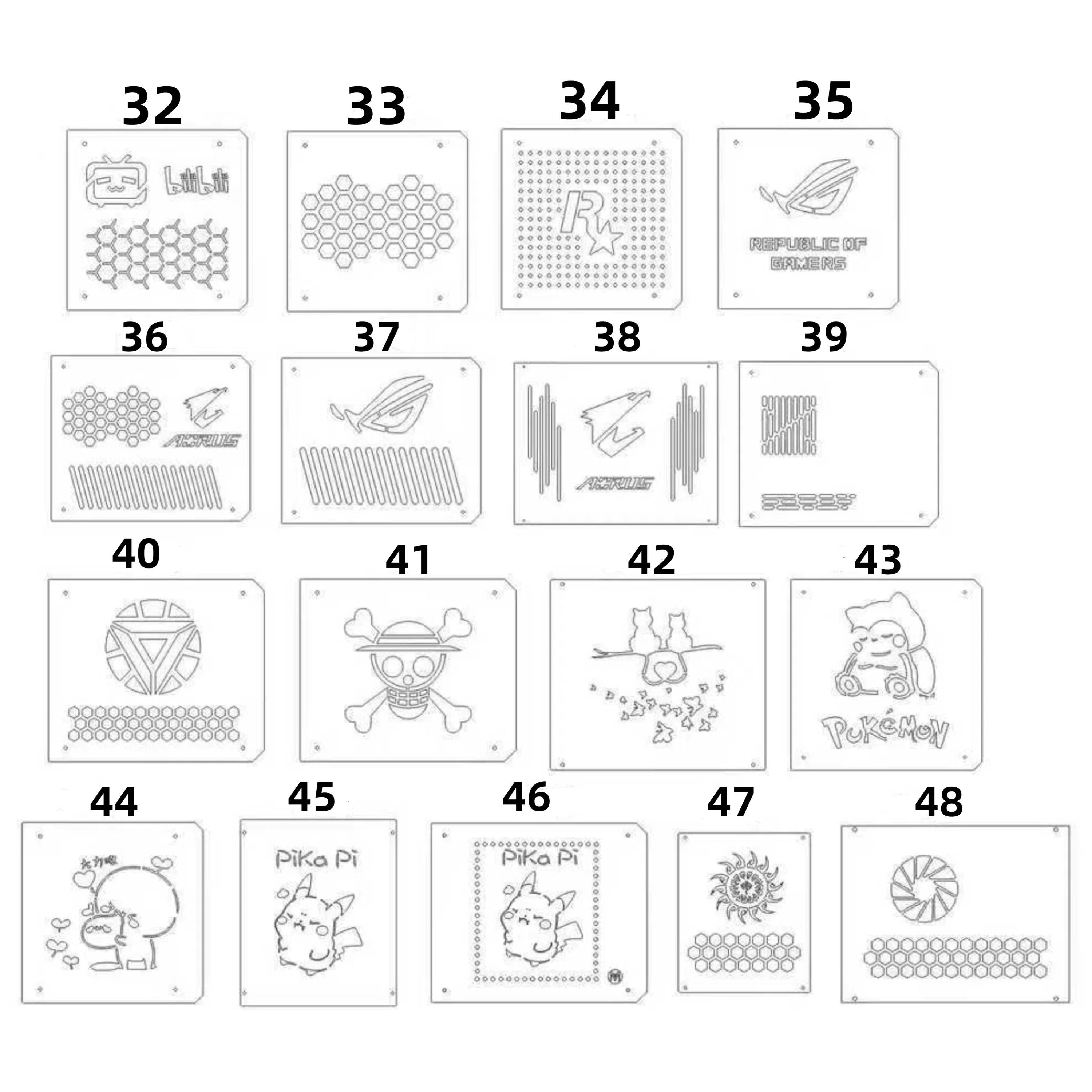 Personalized PC Case Ventilation Transparent Acrylic Front, Back, Side ...