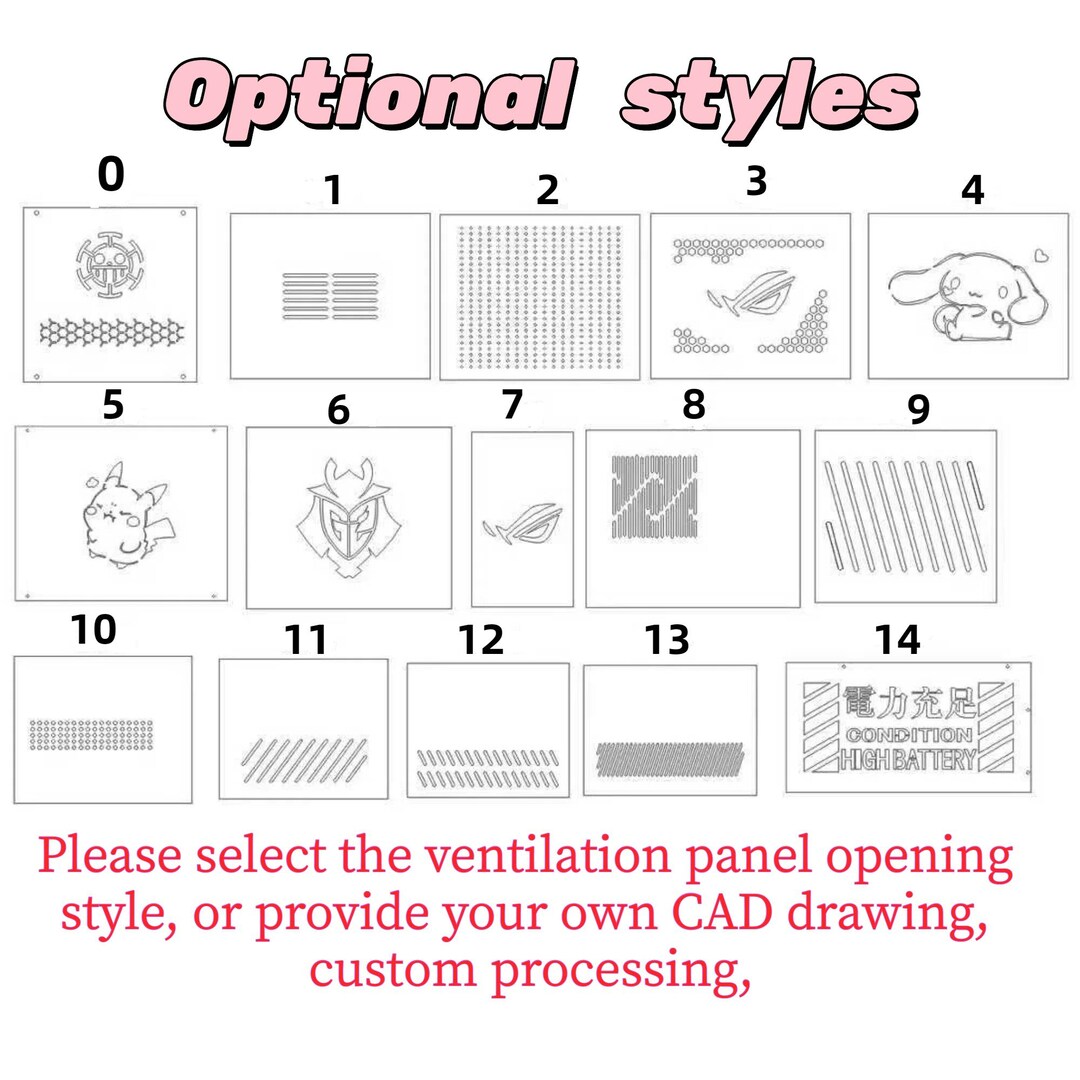 PC Case Ventilation Panel. Personalized Custom Computer Accessories ...