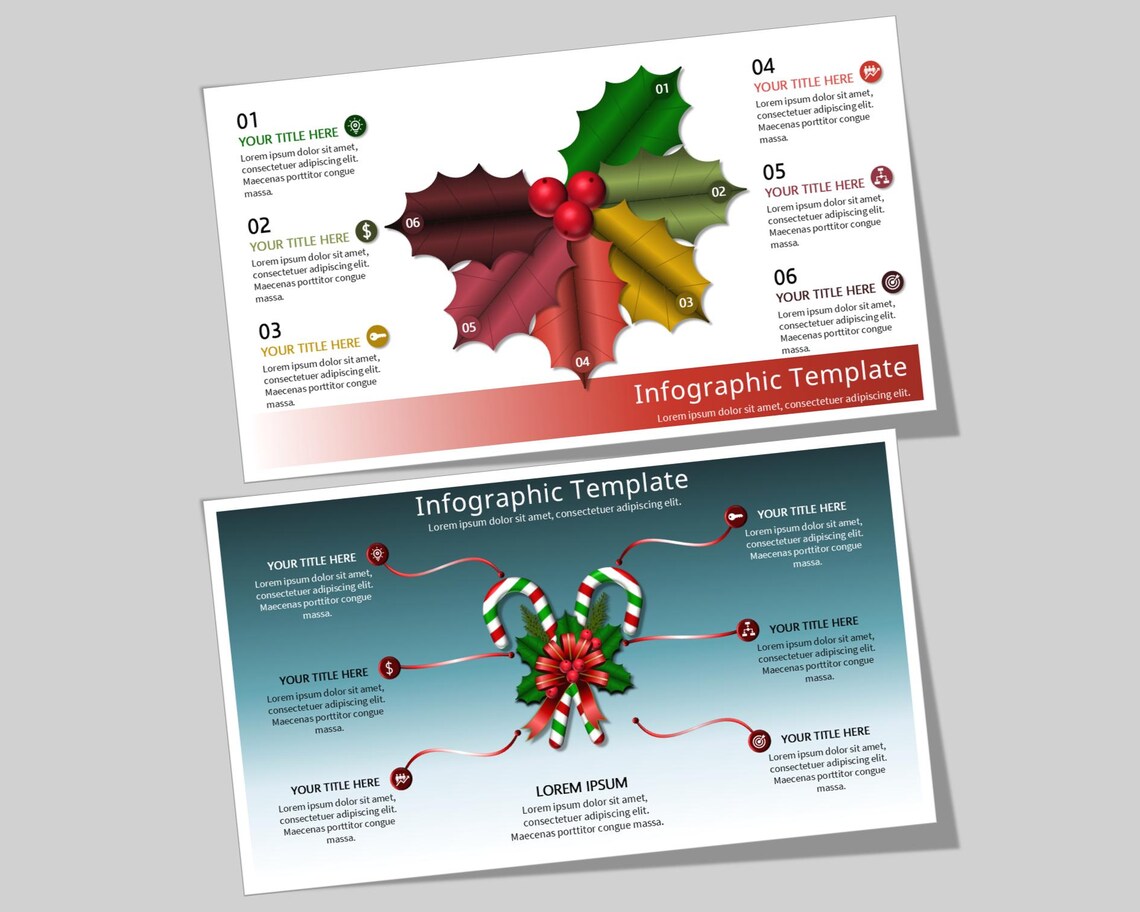 Christmas-themed Animated 3D Infographic Powerpoint Templates - Festive ...
