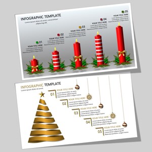 Christmas-themed Animated 3D Infographic Powerpoint Templates - Festive ...