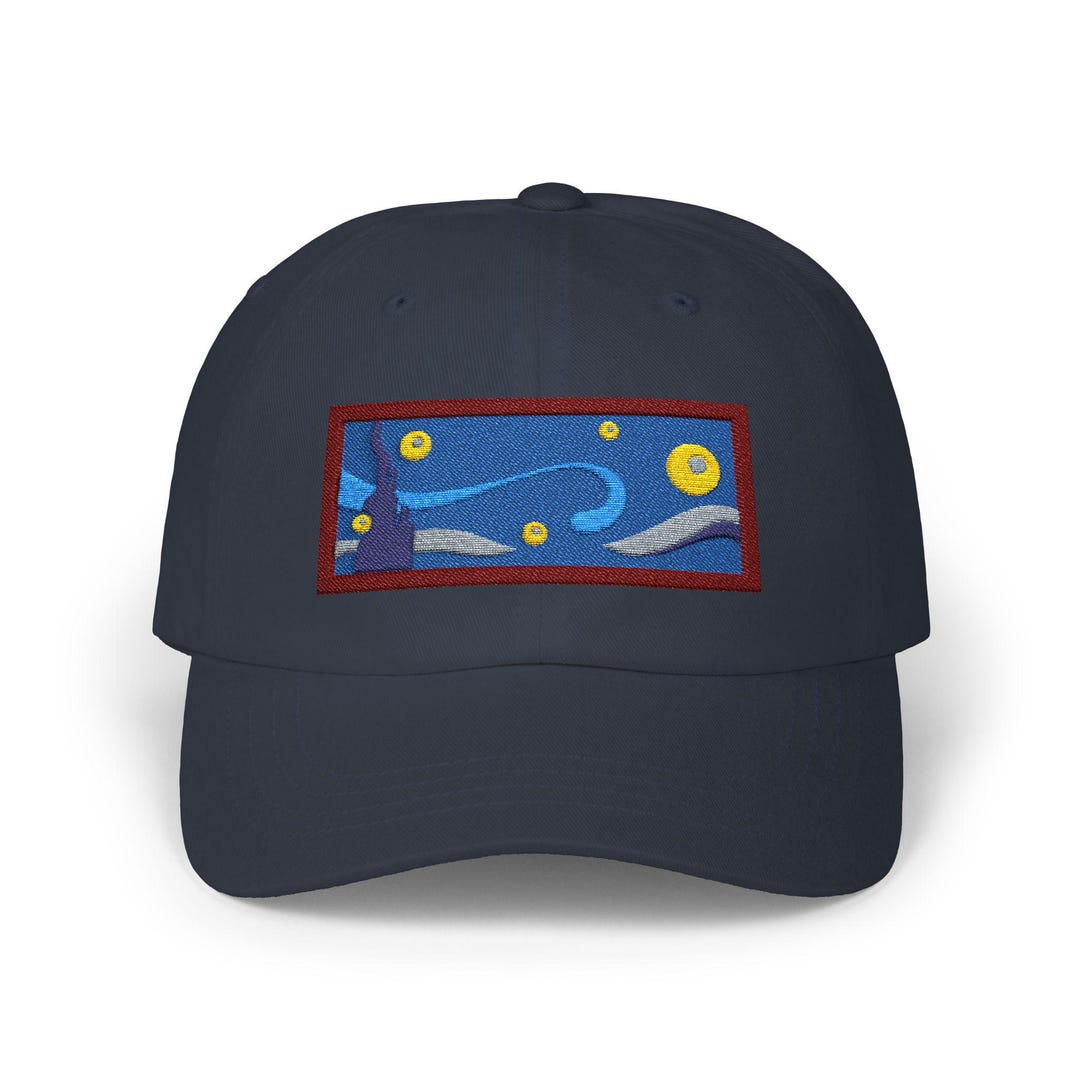 Embroidered Starry Night Dad Cap Van Gogh Baseball Hat - Etsy
