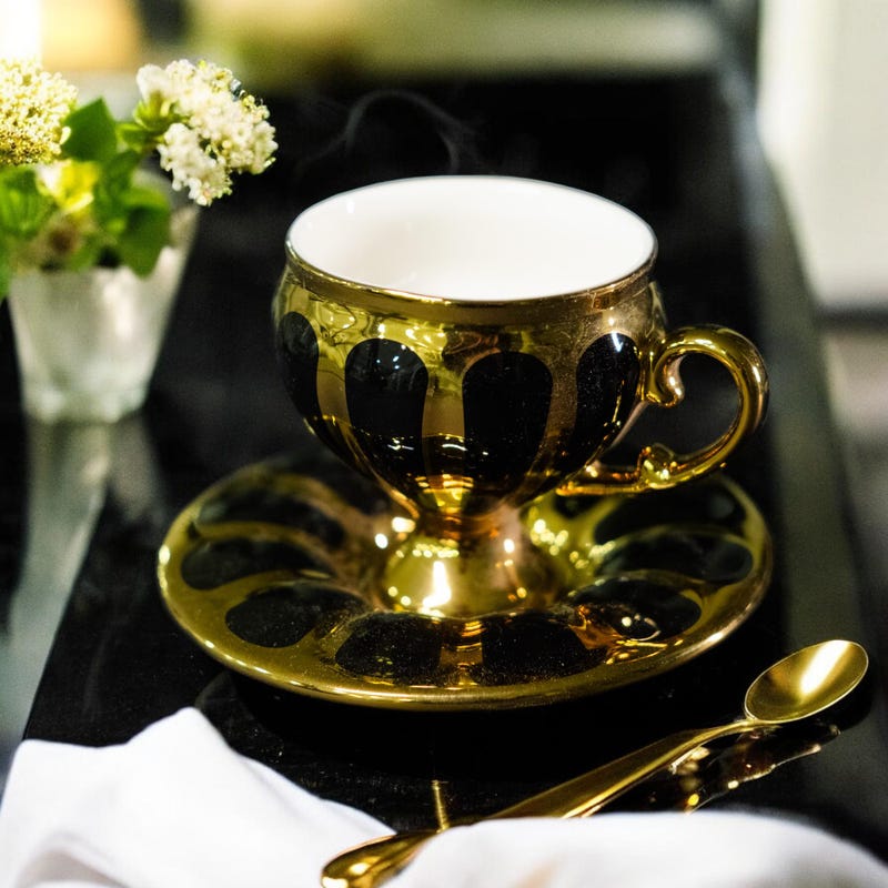 Gold Tea Cups - Etsy