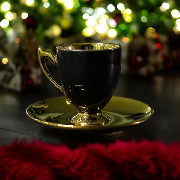 Black and Gold Tea Set - Etsy