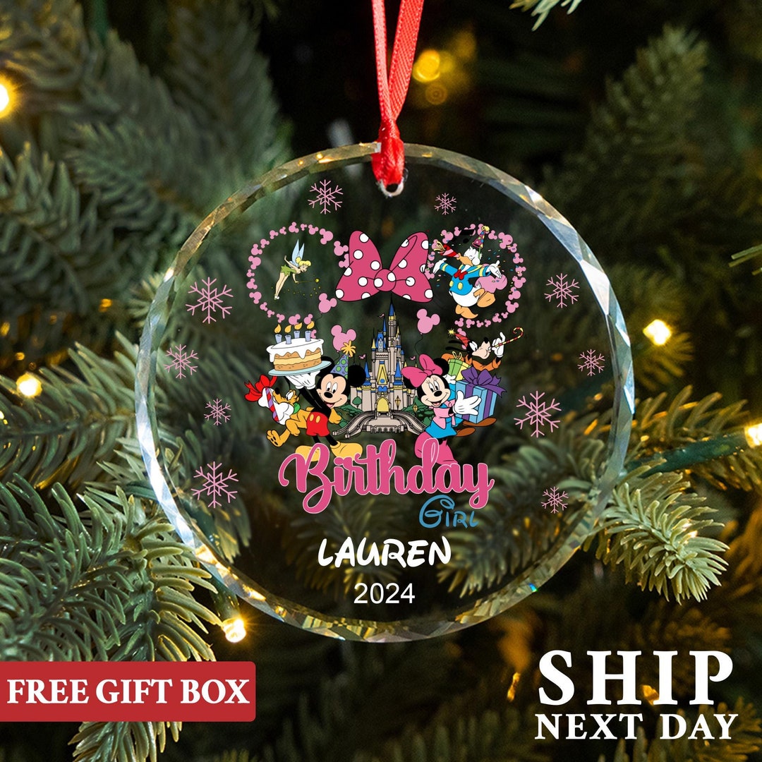 Birthday Girl Keepsake, Disney Birthday Gifts, Personalized Ornament ...