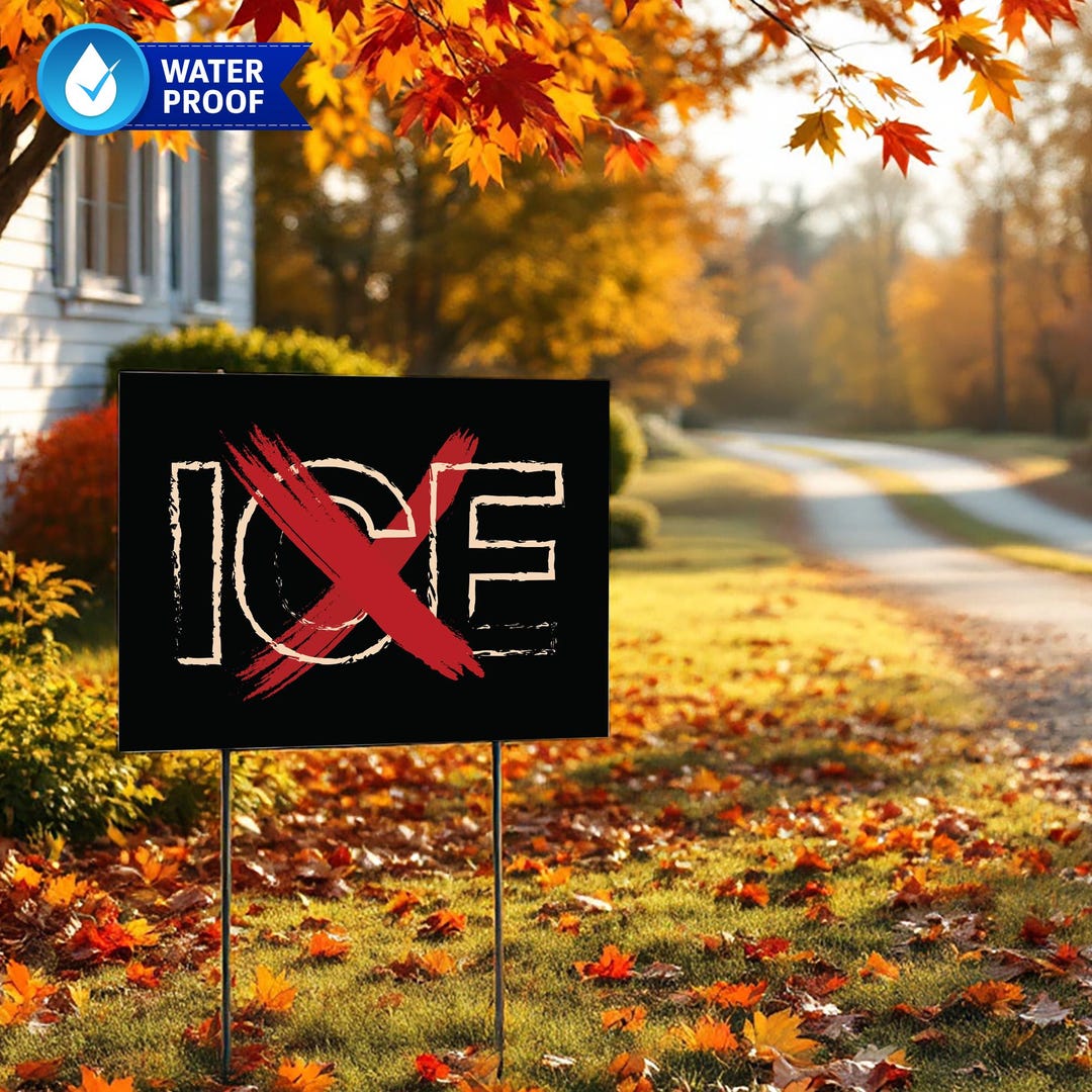 Abolish ICE Yard Sign, Stop Deportation Protest Sign, Anti ICE ...