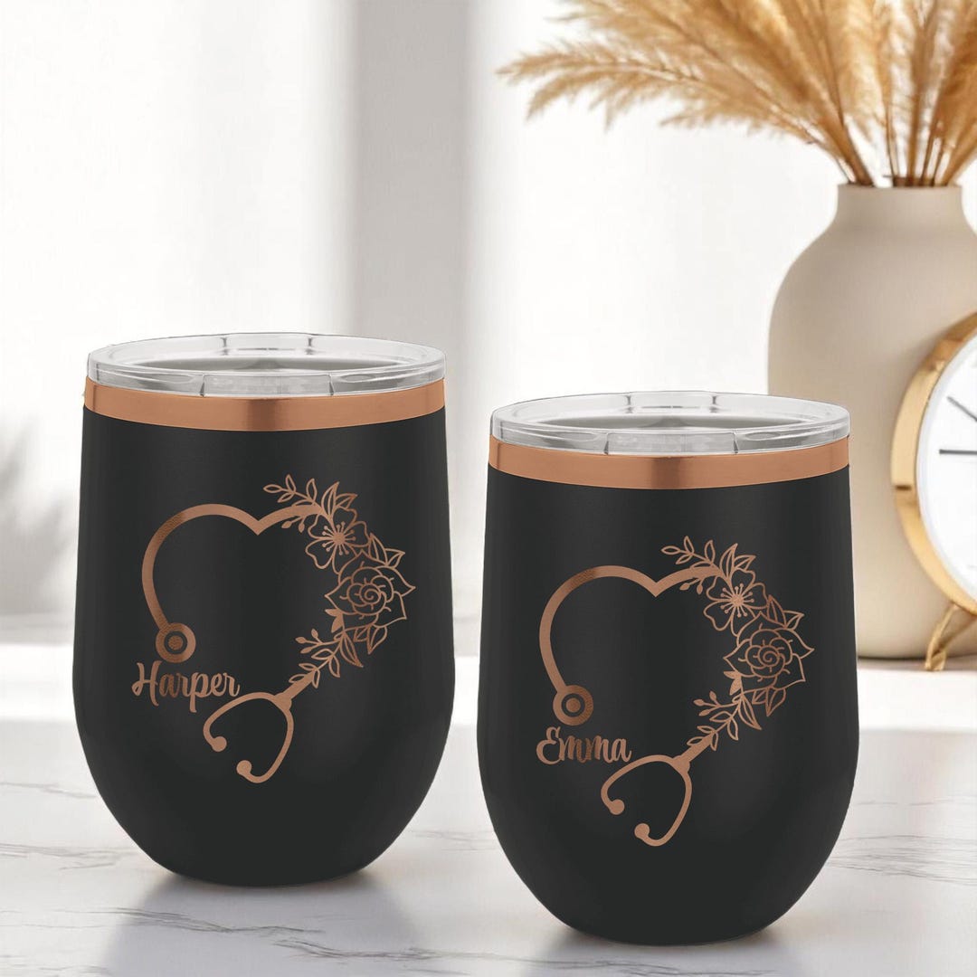 Custom Doctor Stethoscope Cup, 12 Oz Engraved Nurse Stethoscope Mug ...