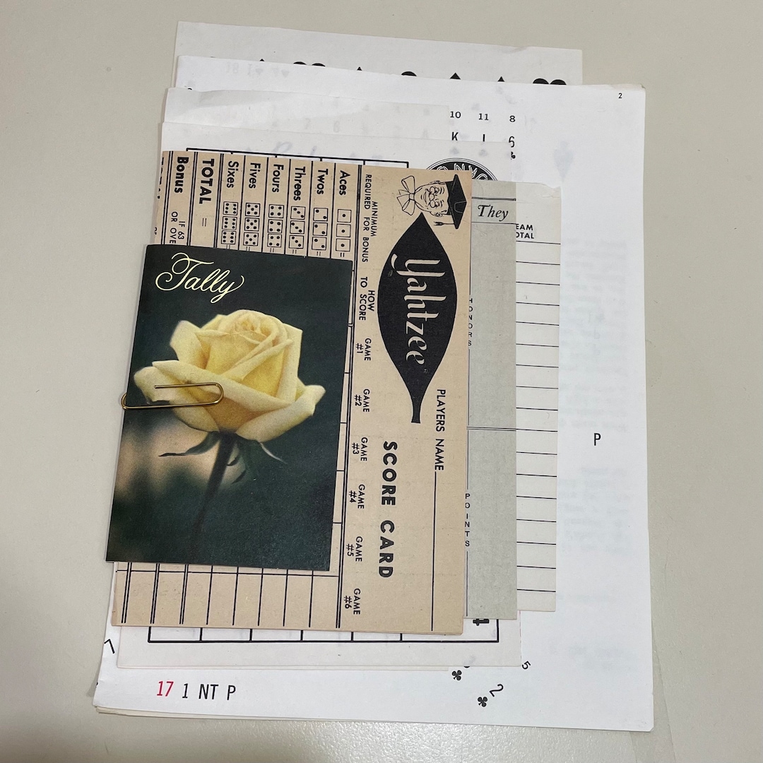 Set of Gaming Score Sheets - Etsy