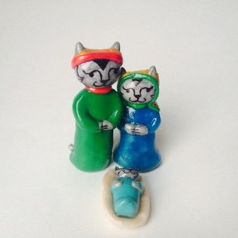 Cat Nativity Set - Etsy
