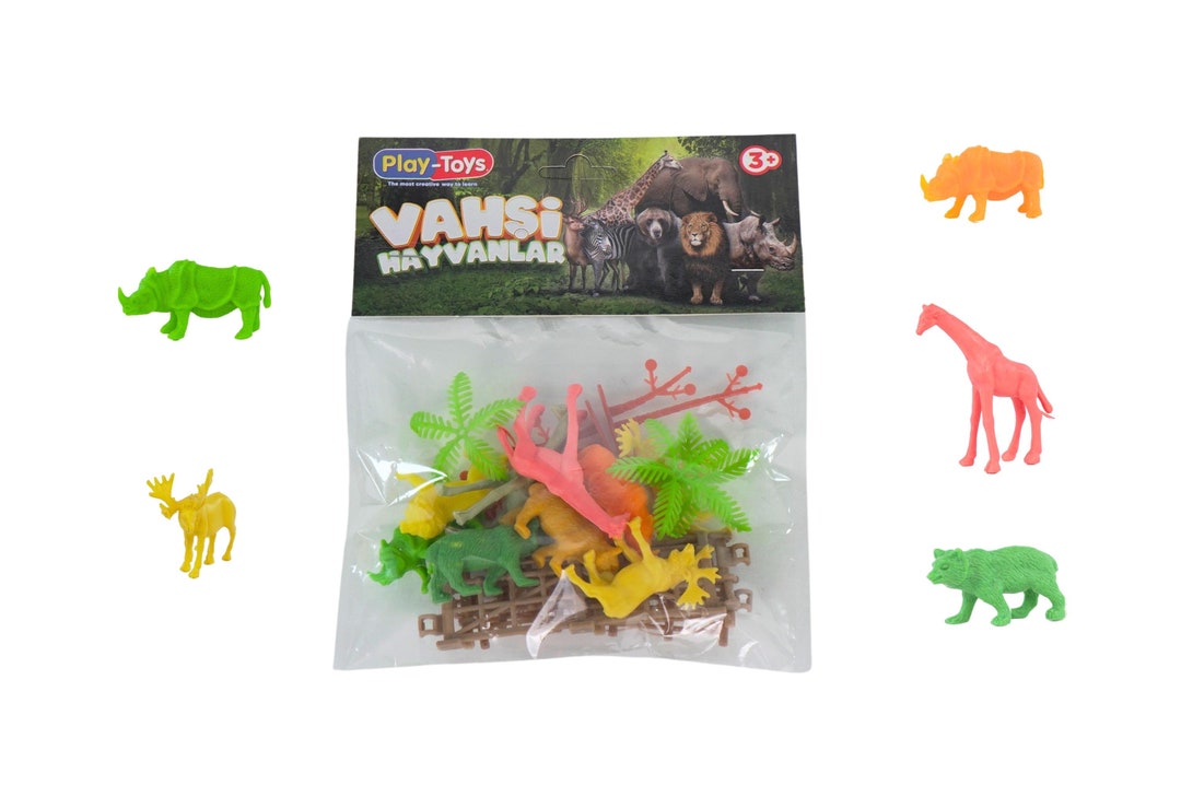 Wild Animal Pack - 10 Wild Animal Figures With 2 Trees | Wildlife ...
