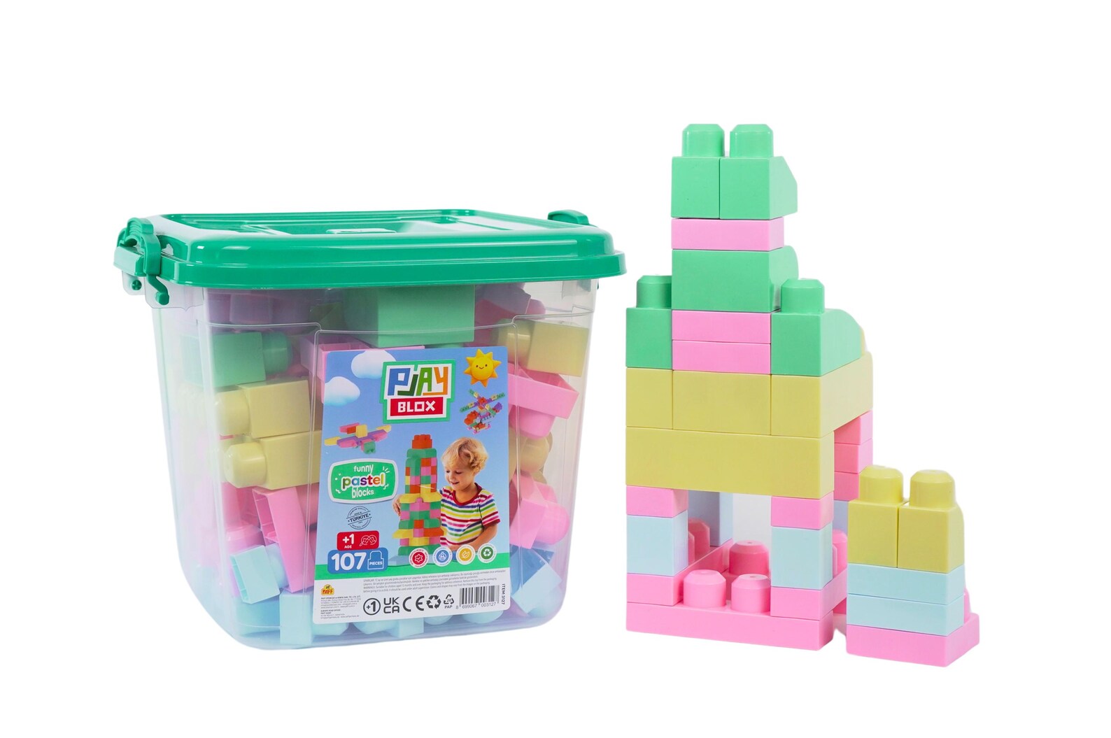 Pastel Building Blocks for Kids: 107-piece Play Set - Etsy