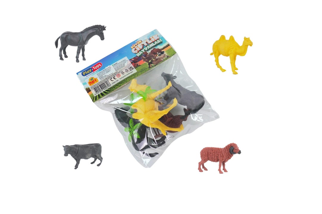 Farm Animal Pack - 10 Farm Animal Figures With 2 Trees | Farm Playset ...