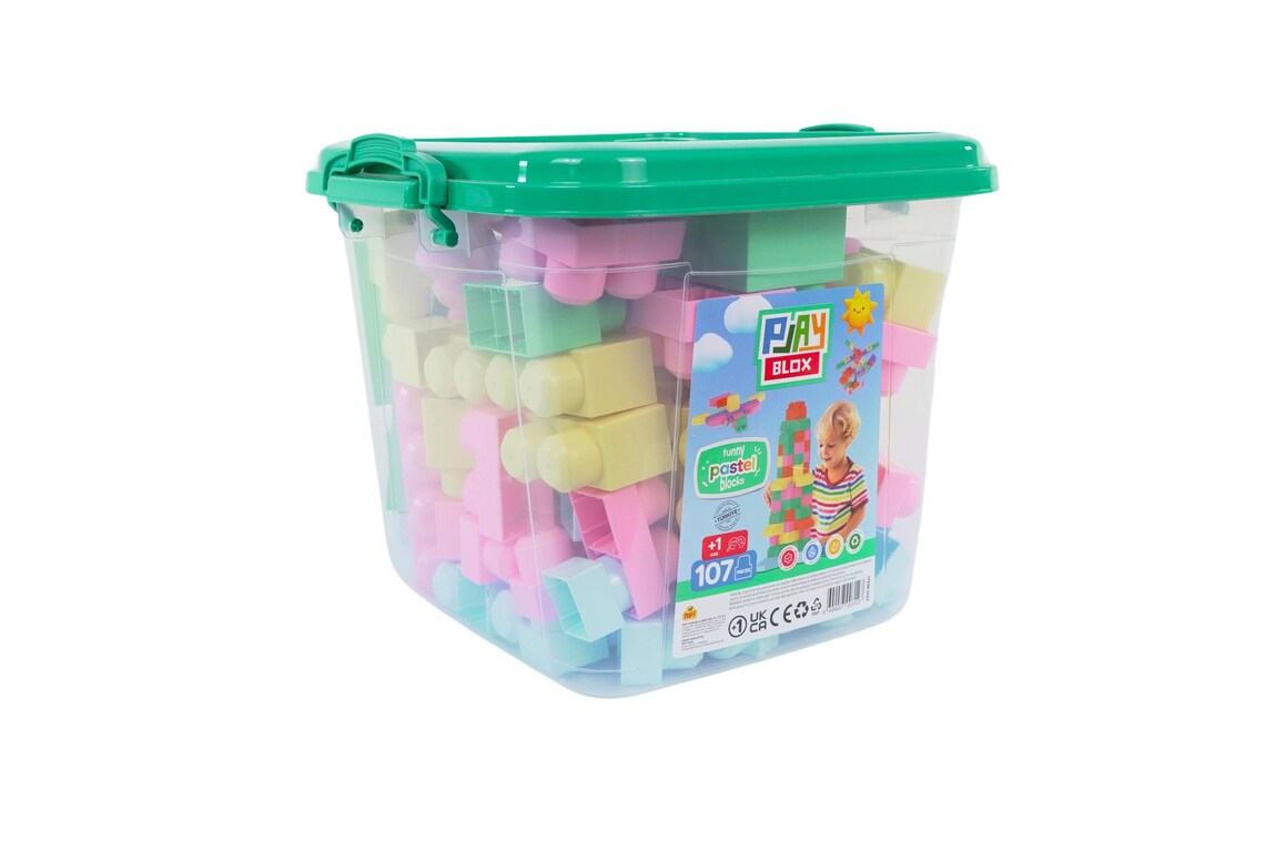 Pastel Building Blocks for Kids: 107-piece Play Set - Etsy