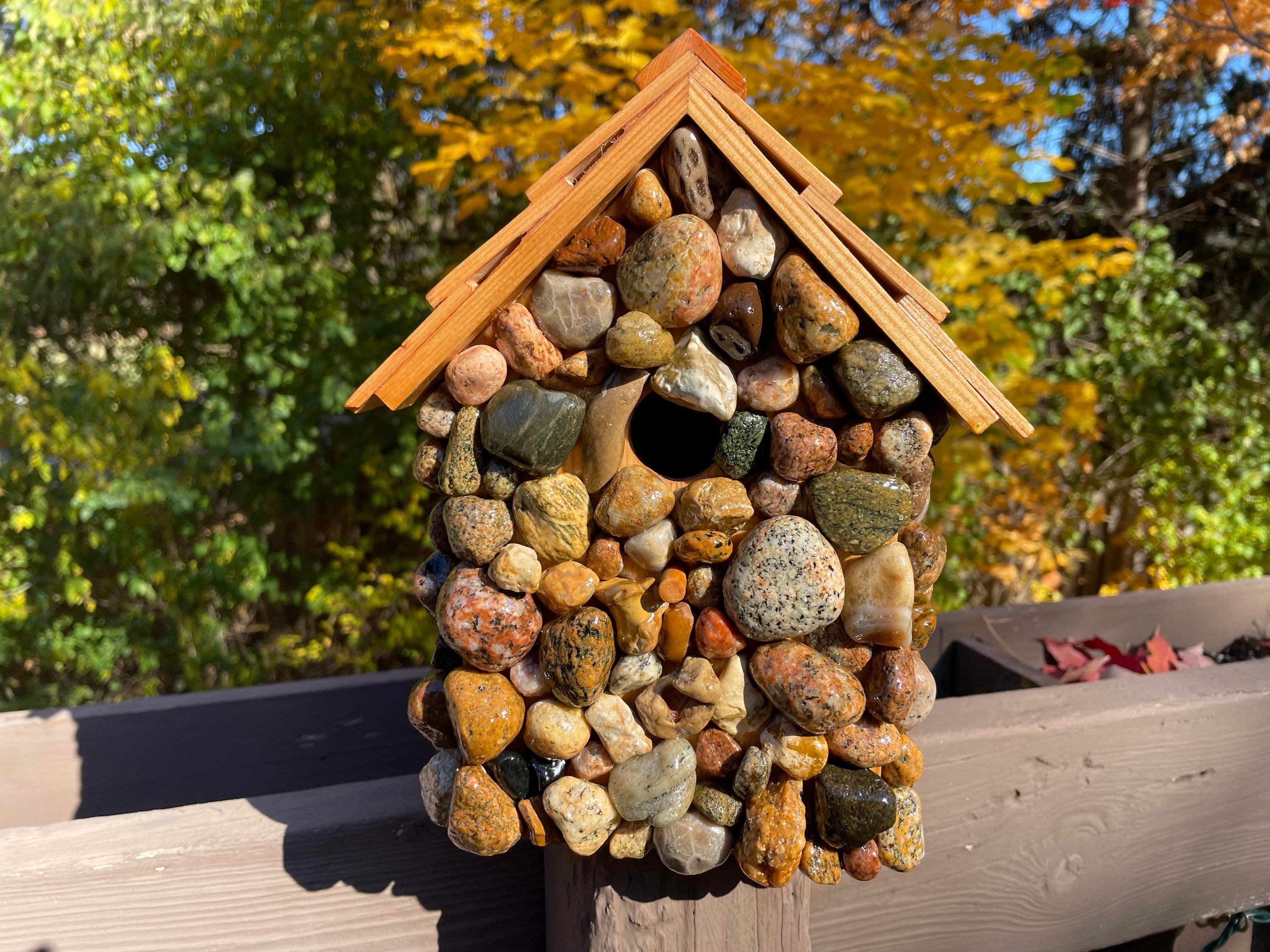Rock Bird Houses