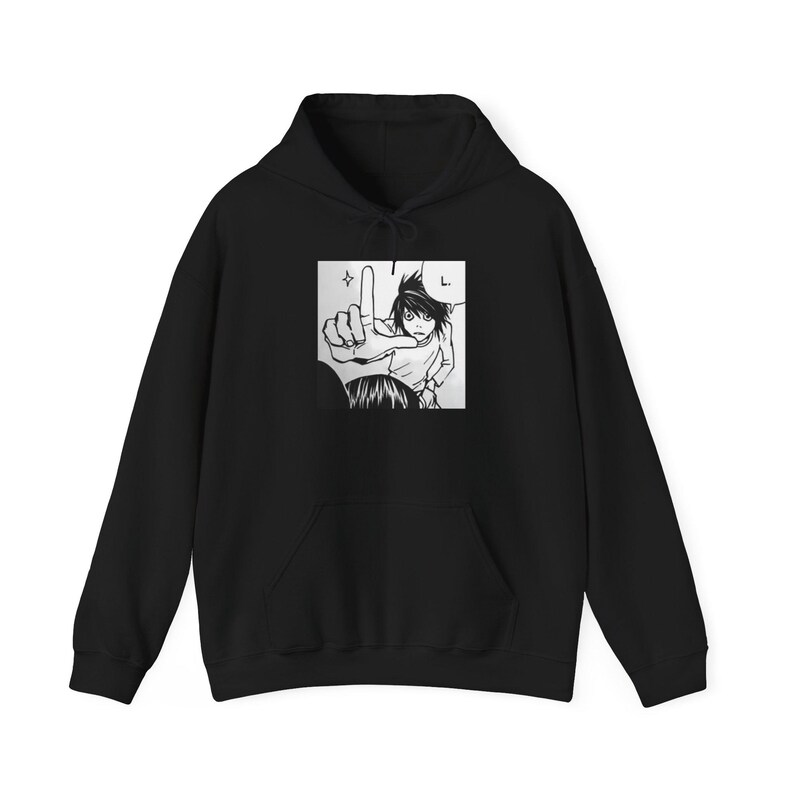 Anime Boy Death Note Hoodie, Japanese Manga Sweatshirt, L, Kira, Death ...
