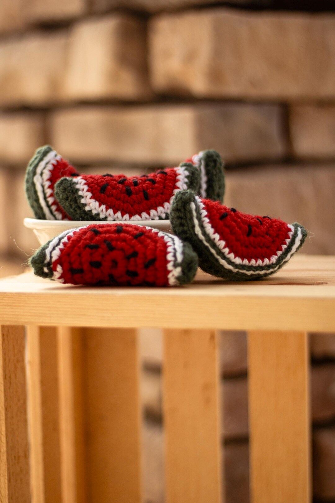 Handmade Crochet Watermelon Slice - Crochet Watermelon Slice for ...