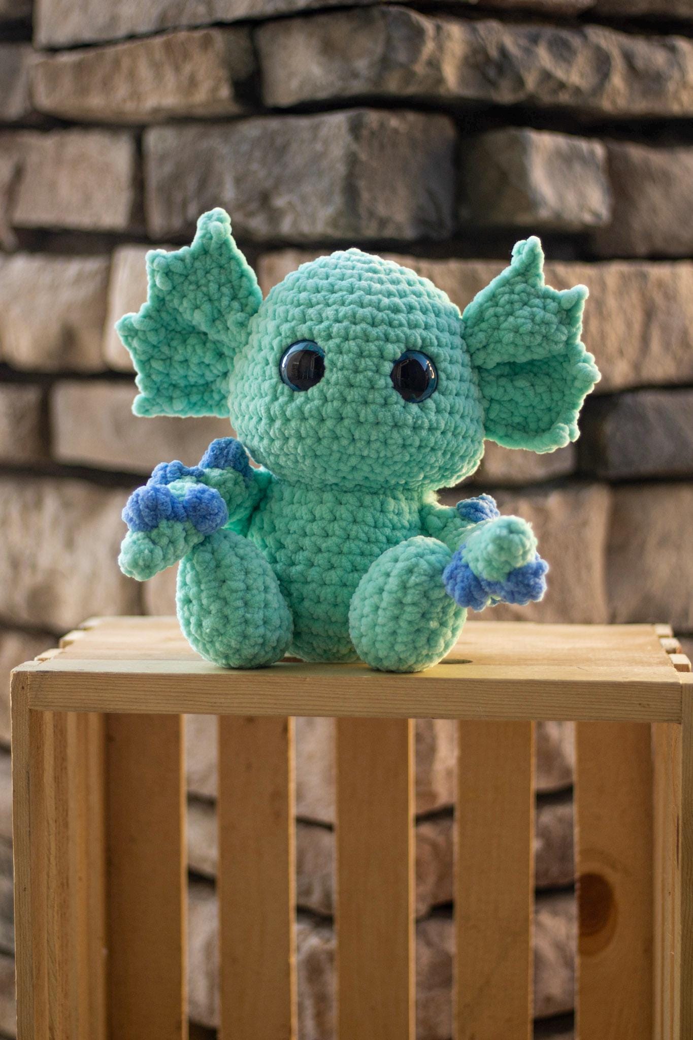 Sea Monster Stuffed Animal Plushie/amigurumi/crocheted Sea Monster - Etsy