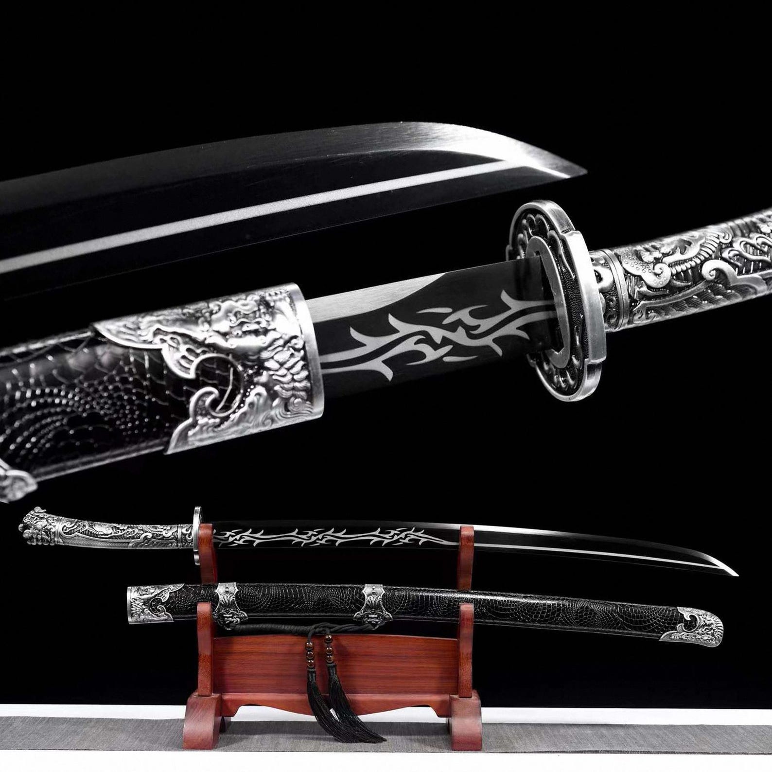 Hand-milled Samurai Sword Solid Wood Sheath Crafts Japanese Sword High ...