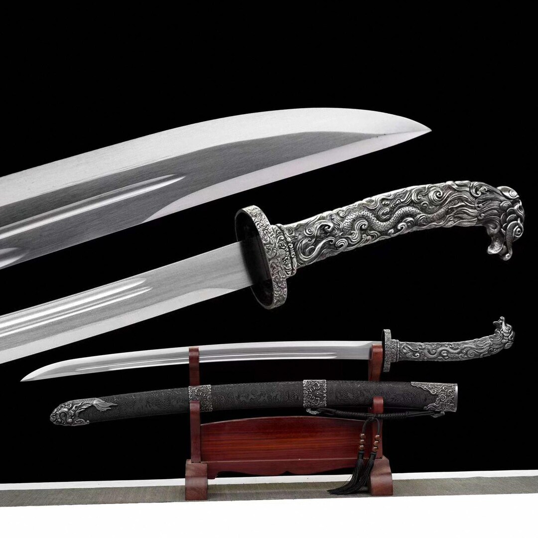 Japanese Sword Handmade Leather Scabbard Crafts Samurai Sword Alloy ...