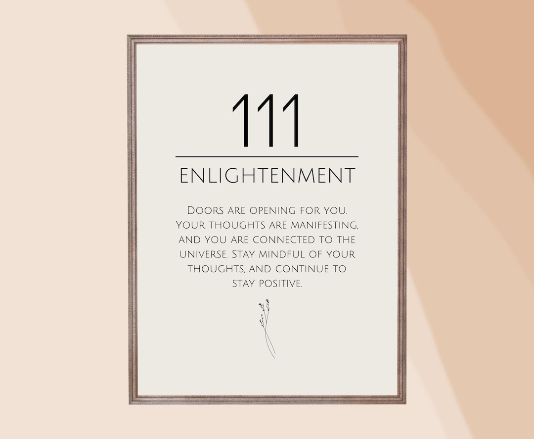 Angel Number Printable, 111, Angel Numbers, Manifestation Print ...