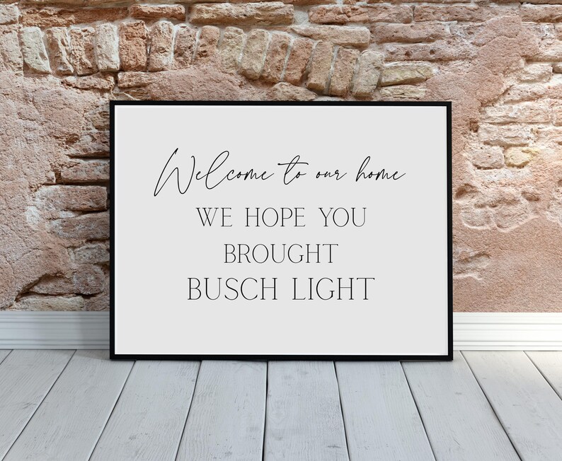 Printable Busch Light Home Sign: Beer Lover Home Decor Gift (PDF) - Etsy
