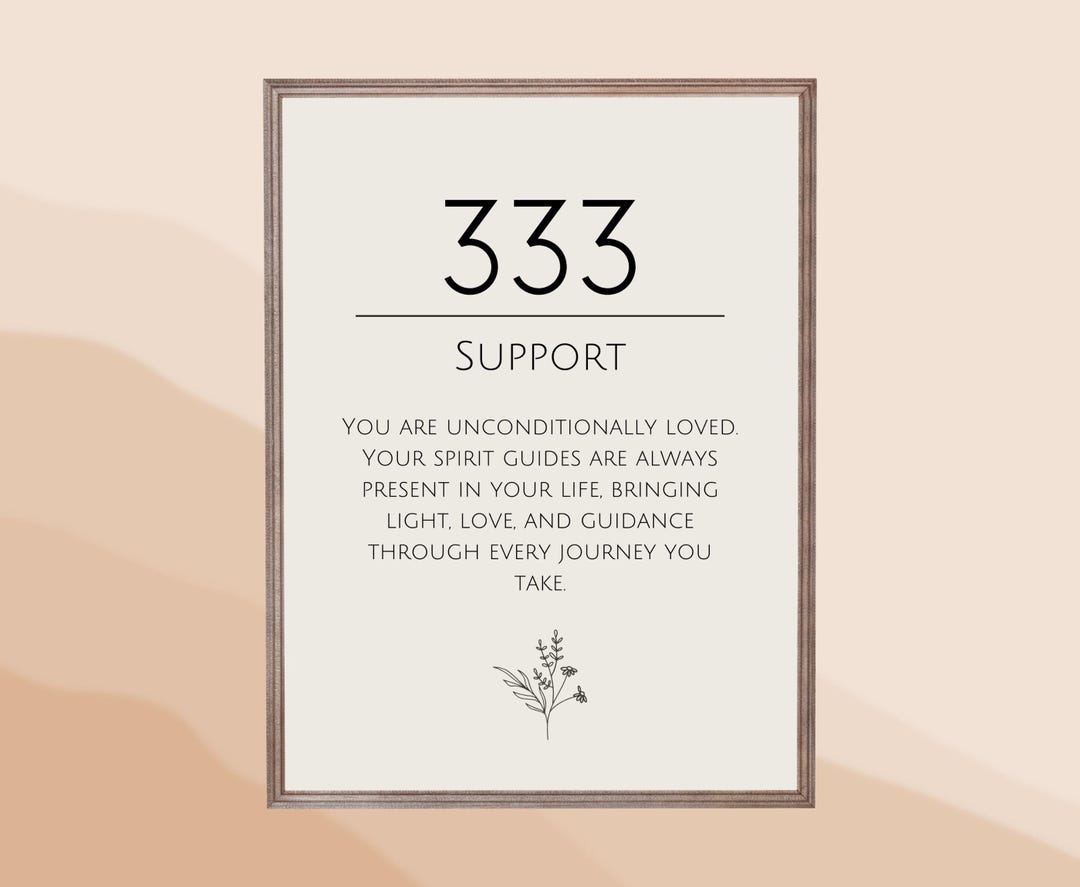 Angel Number Printable, 333, Angel Numbers, Manifestation Print ...