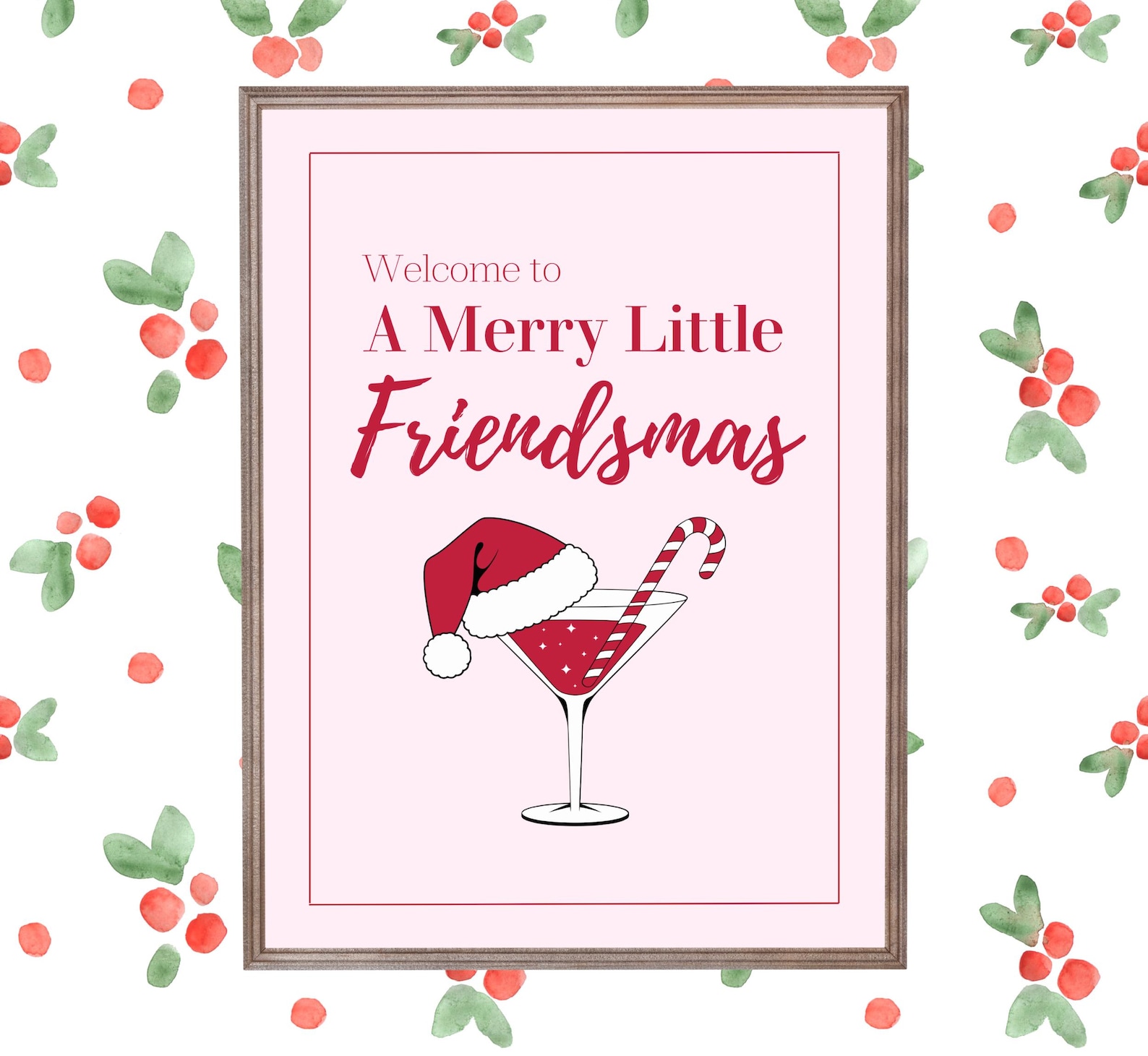Merry Little Friendsmas Print, Friendsmas PDF, Christmas Party ...