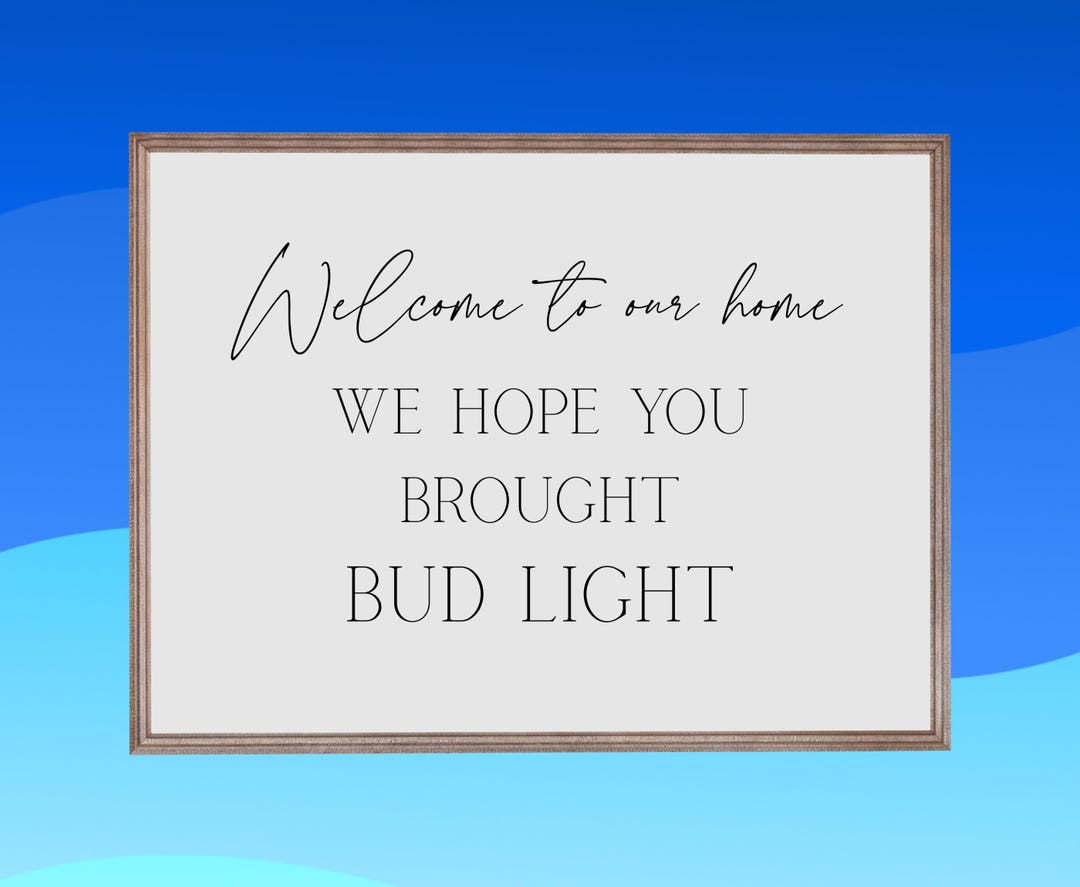 Printable Bud Light Bar Sign: Beer Lover Home Decor (PDF File Only) - Etsy