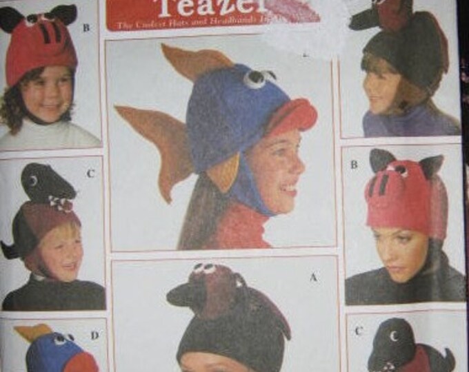 Simplicity 7852 Fun Fleece Animal Hats for Children and Adults - Etsy