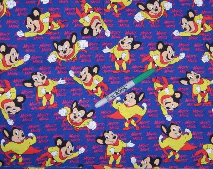 Reserved Mighty Mouse Fabric Sold per 1/2 Yard - Etsy