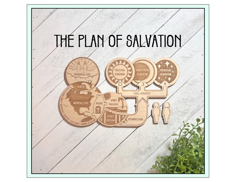 Wooden Laser Cut Plan of Salvation Teaching Kit/puzzle--multiple ...