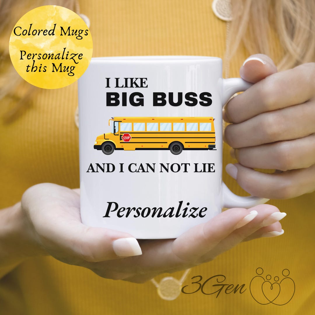 Big Bus Driver Accent Coffee Mug, Cute and Funny Bus Driver ...