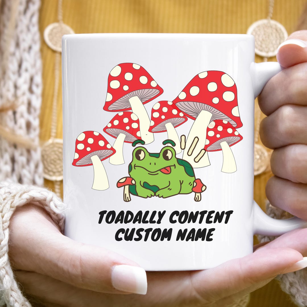 Personalized Toad Ceramic Mug, Funny Frog Lover Gift, Custom Name Frog ...