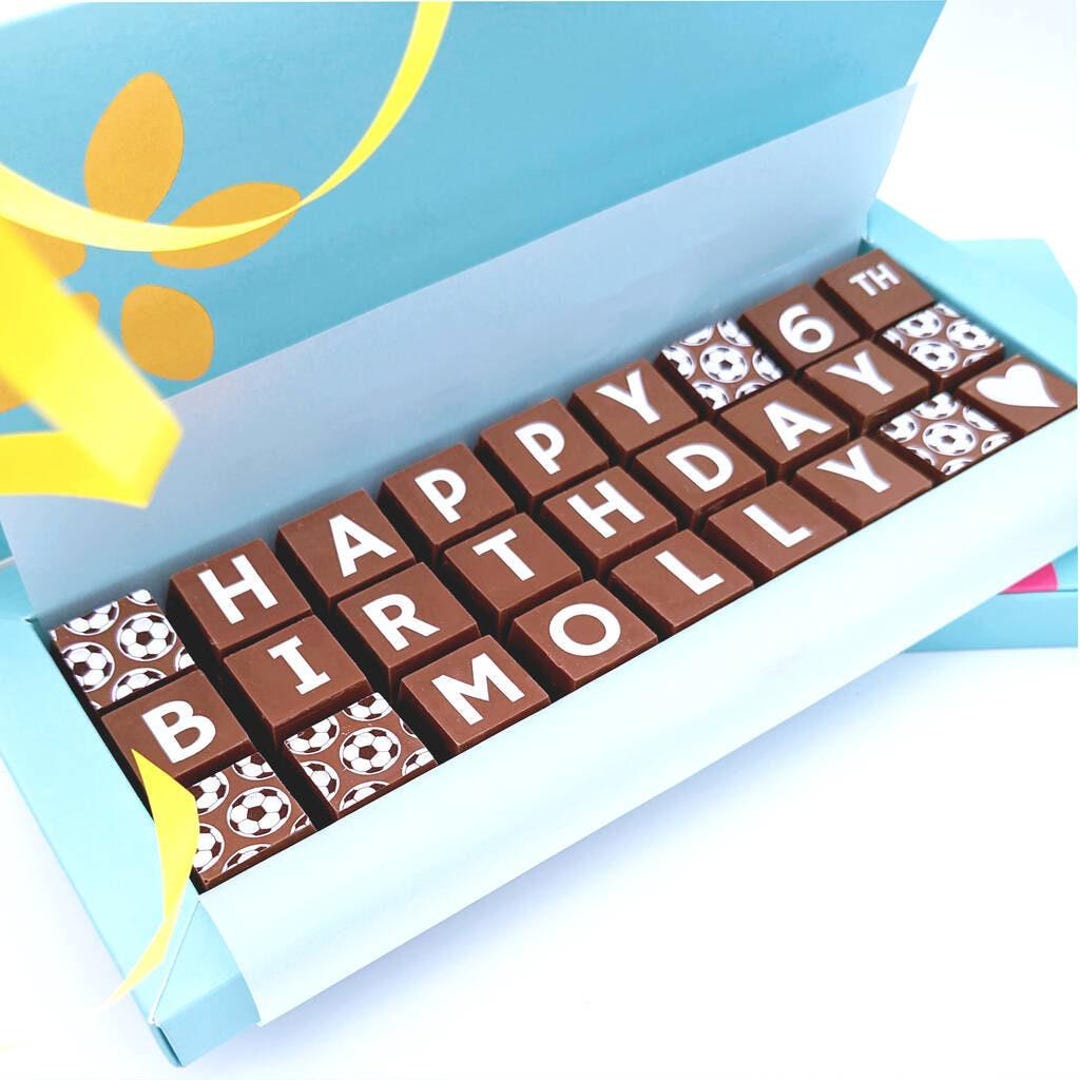 Personalized Birthday Chocolate Blocks – Children's Gift - Etsy