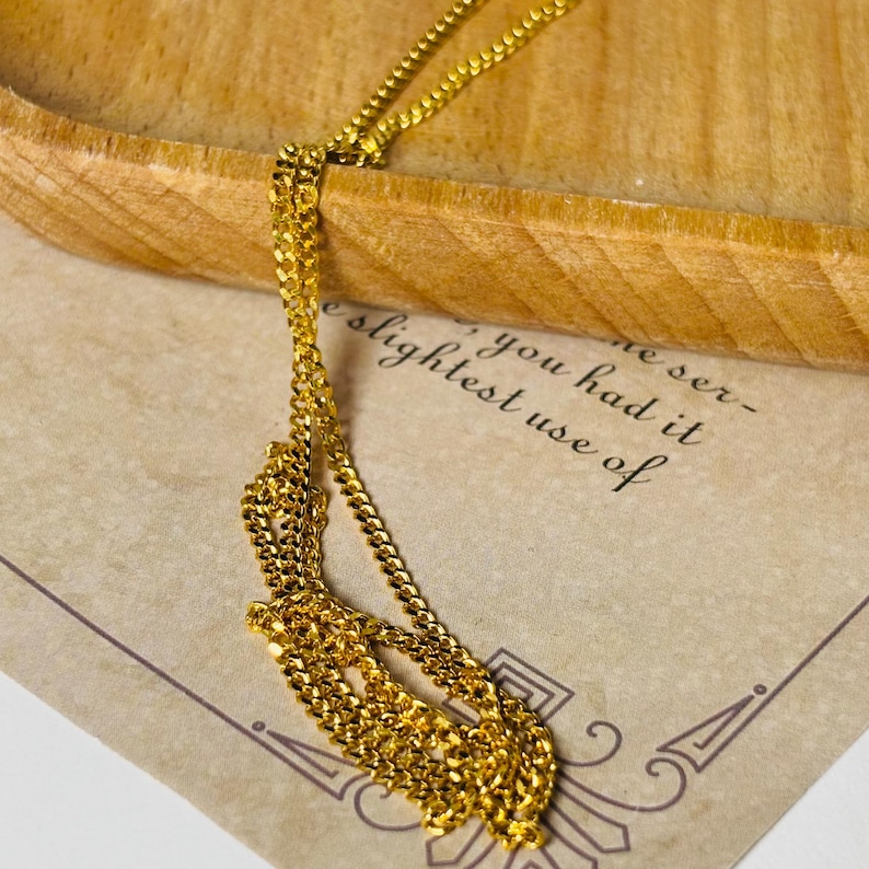 24K Real Gold Necklace: Wealth Chain Jewelry, 1.7mm Width, 6.5-7.6g. - Etsy