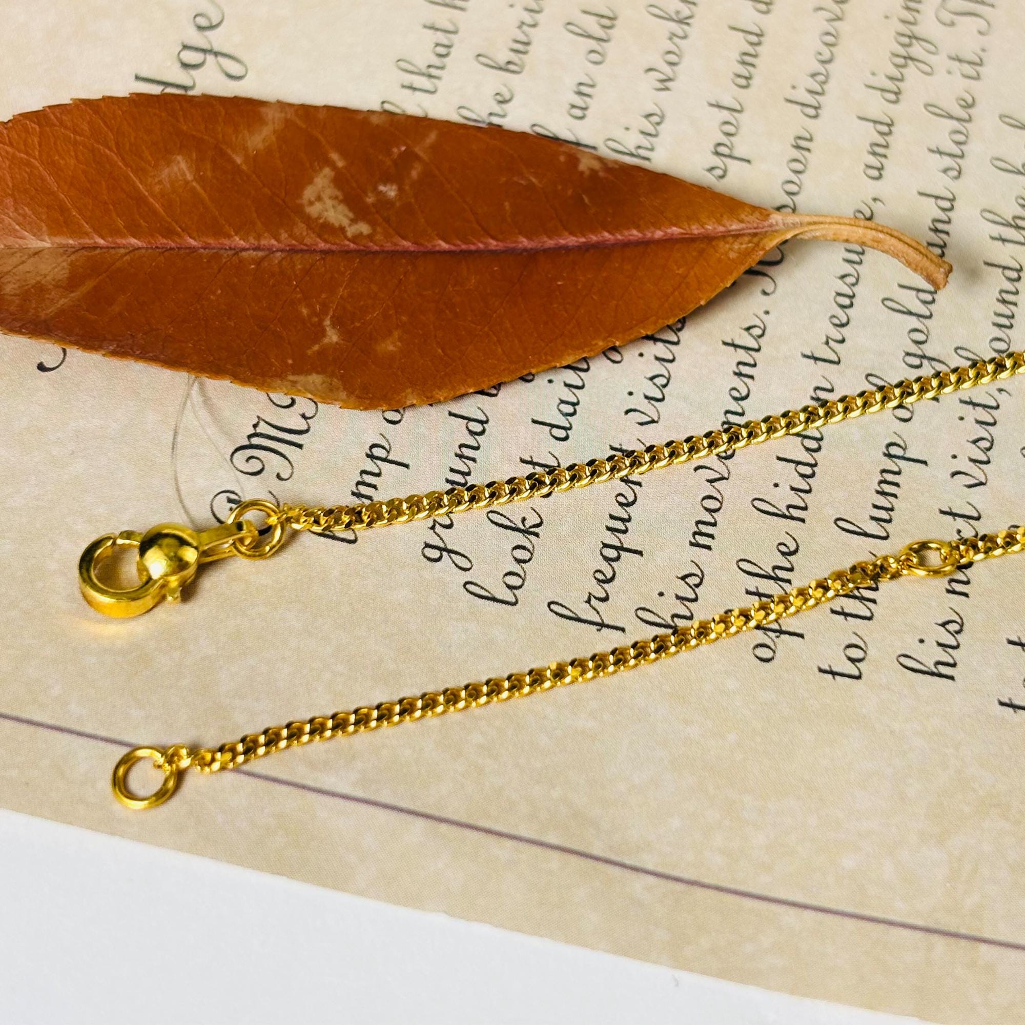 24K Real Gold Necklace: Wealth Chain Jewelry, 1.7mm Width, 6.5-7.6g. - Etsy