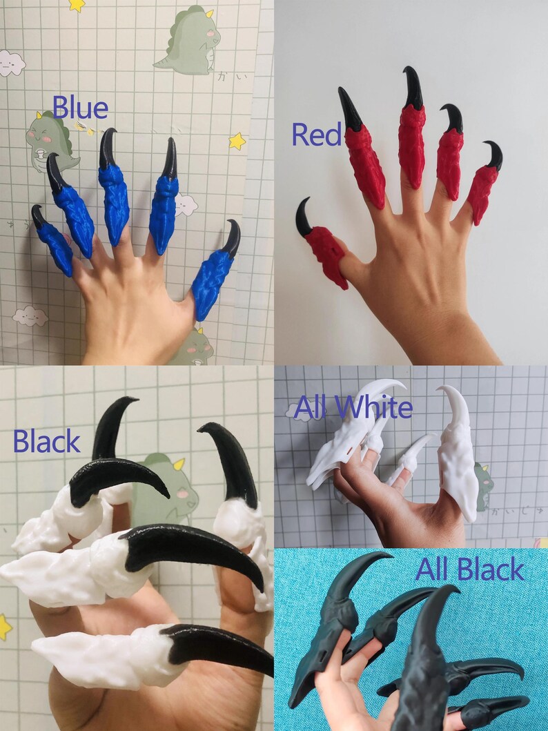 Cosplay Finger Claws, Longer Finger Claws, Halloween Claws, Cos Finger ...