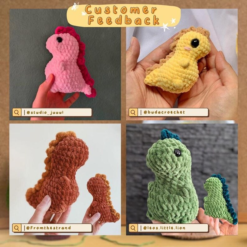 Dinosaur Jurassic World No Sew Crochet Pattern, No Sew Amigurumi ...