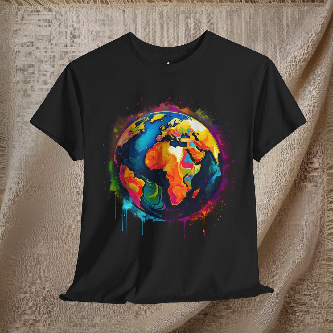 World Map Shirt, Geography Shirt, World Graphic T-shirt, T-shirt ...