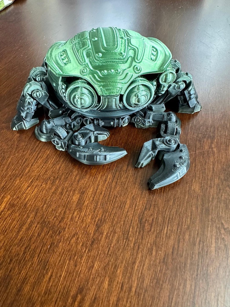 3D Printed Articulated Crab With Storage in Shell – Unique Desk Toy ...