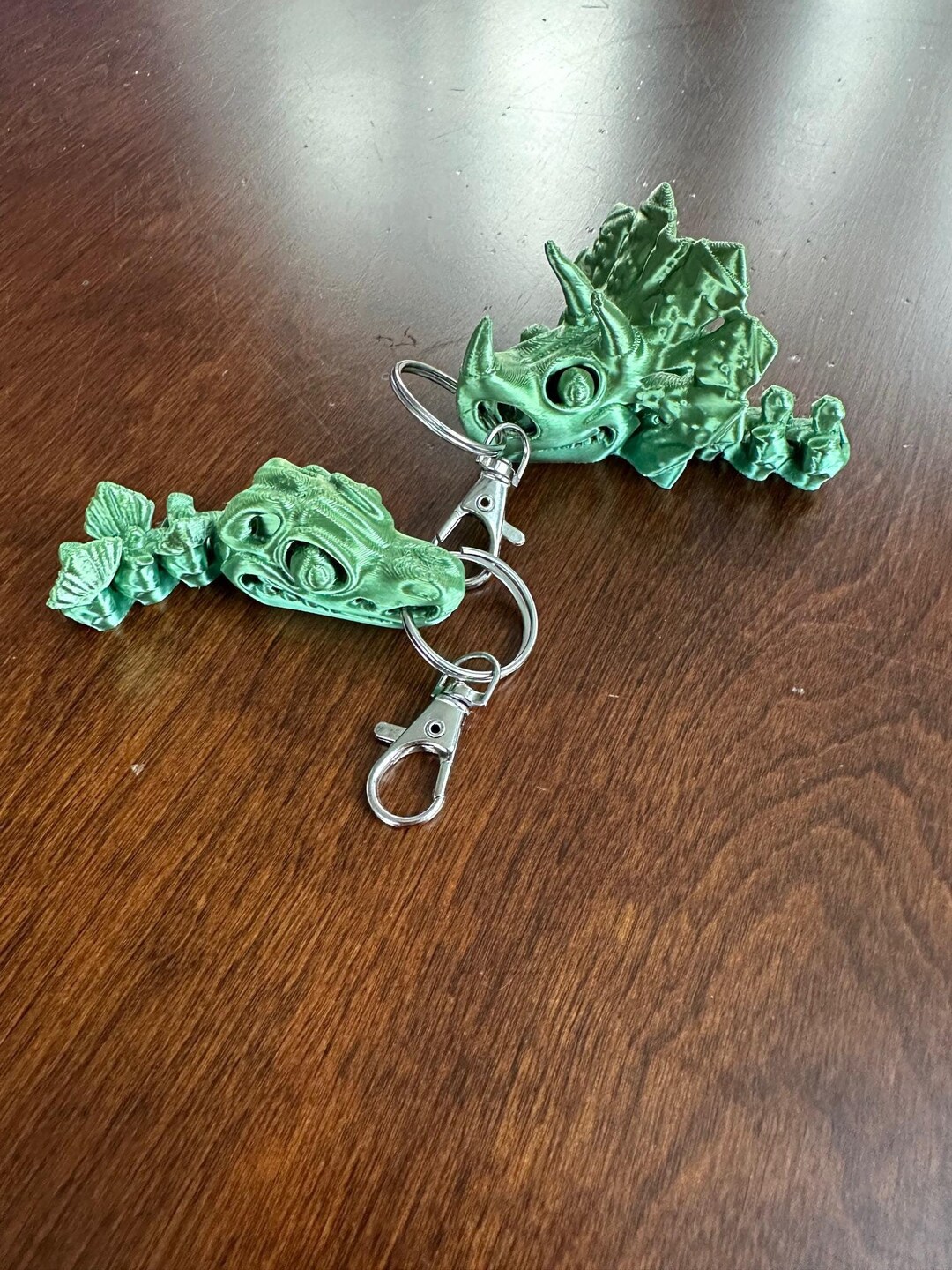 3D Printed Dinosaur Keychains T. Rex and Triceratops Designs, Fun and ...