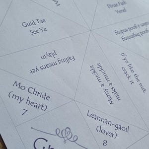 Personalised Scottish-inspired Paper Wedding Fortune Teller - Etsy