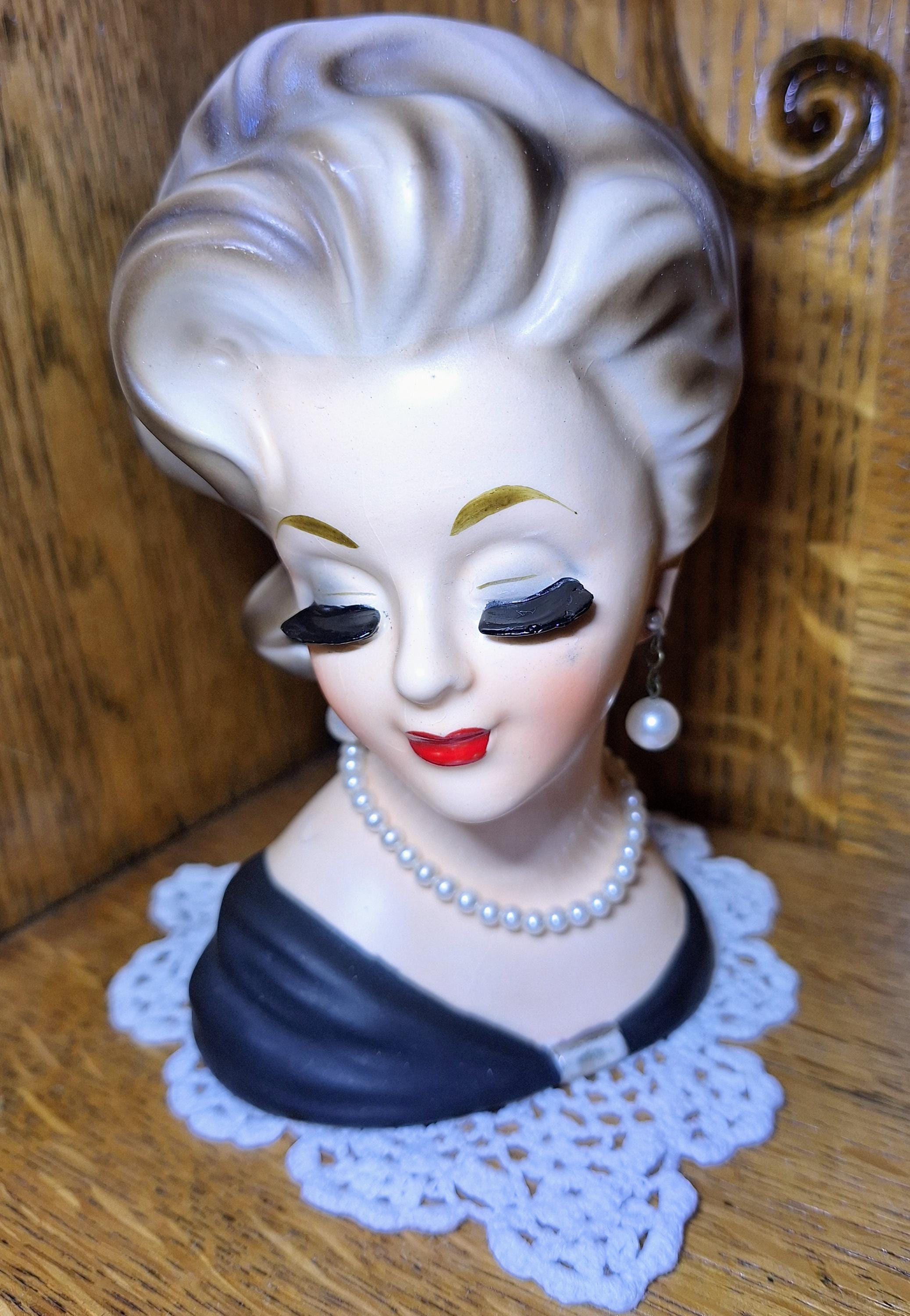 Vintage Inarco Lady Head Vase E-1062 6 1/4" Tall 1962 - Etsy