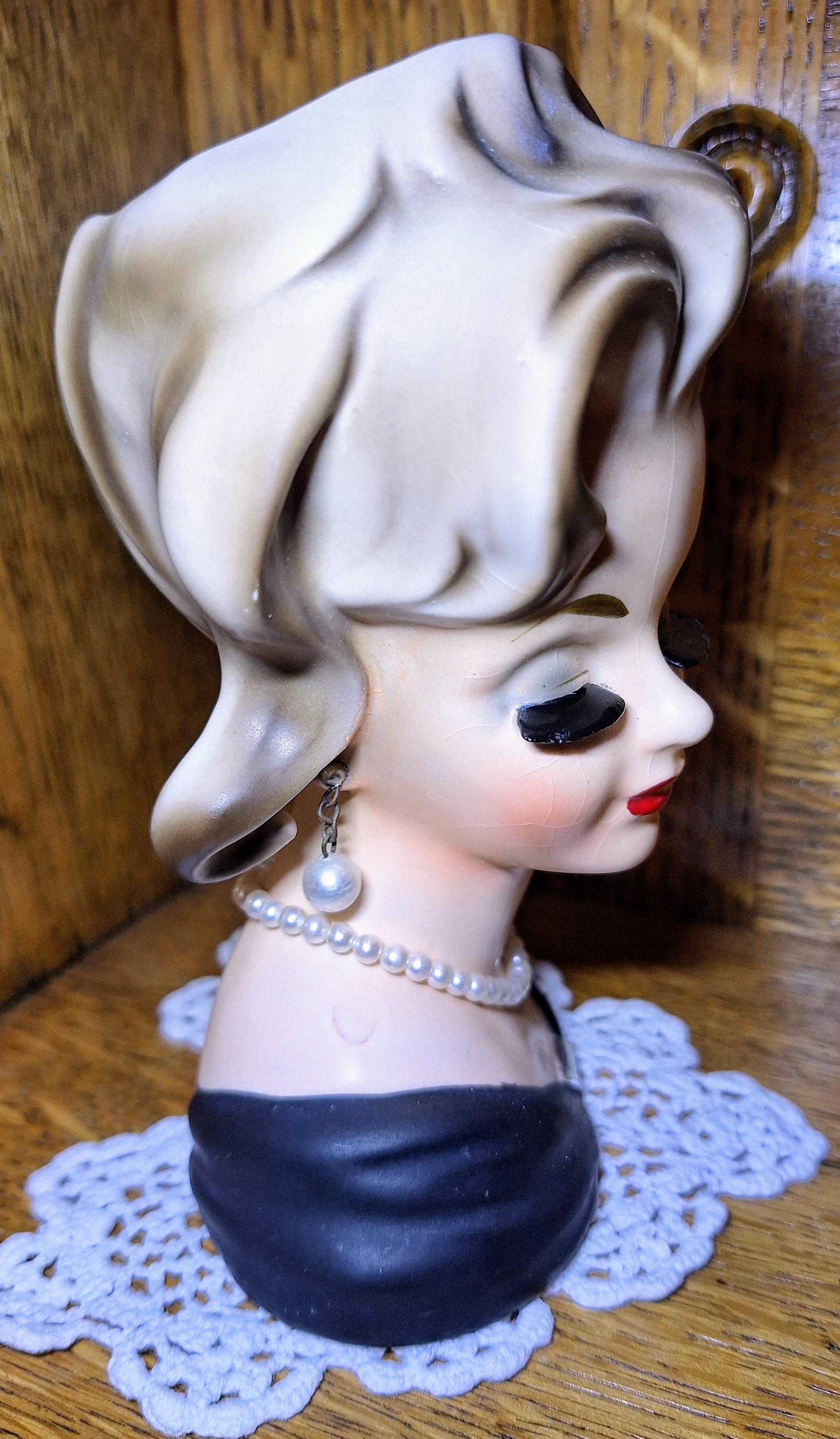 Vintage Inarco Lady Head Vase E-1062 6 1/4" Tall 1962 - Etsy