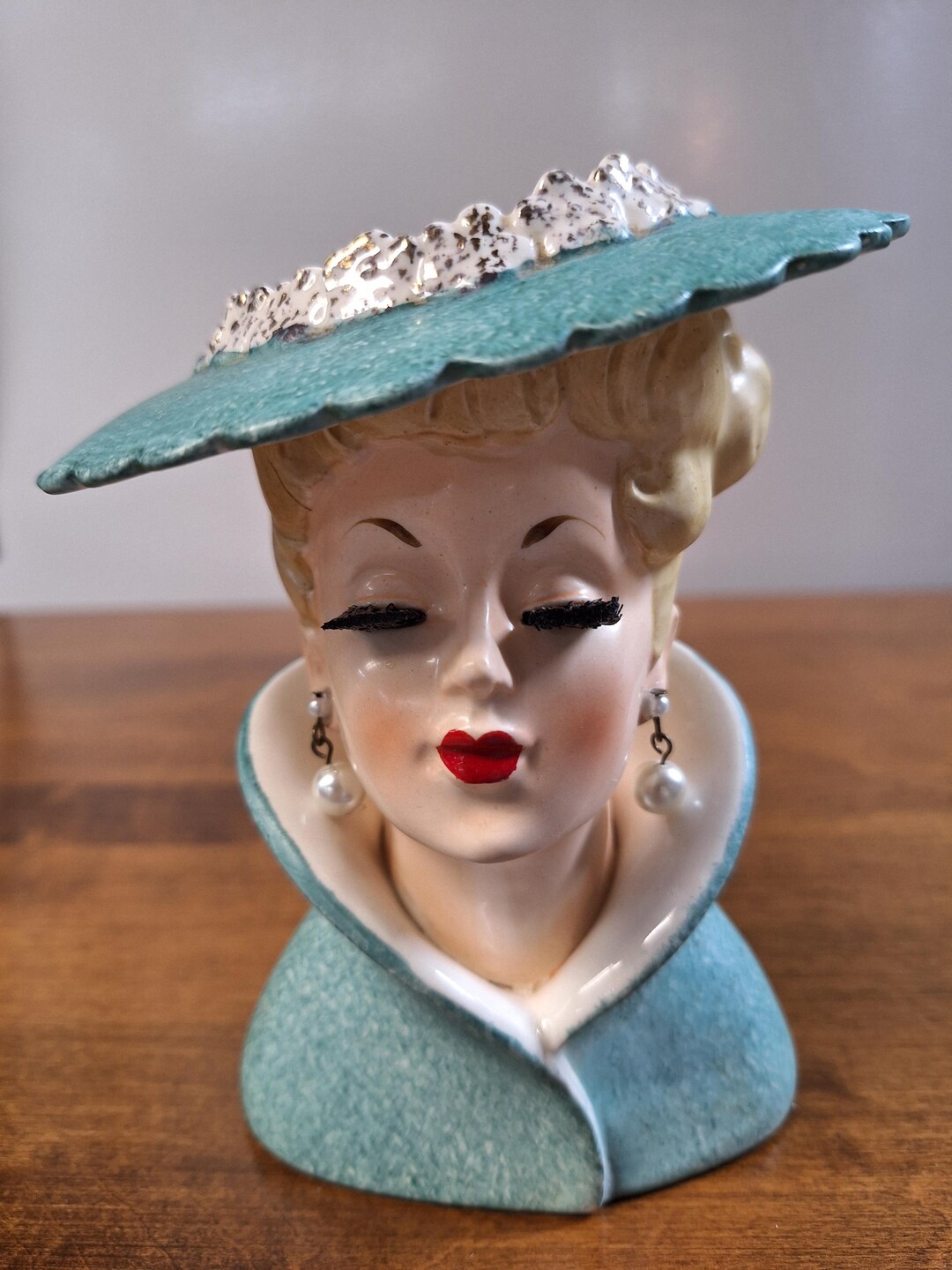 Vintage Napco Head Vase 1959 C3815C Bristle Lashes 5.5 Tall - Etsy